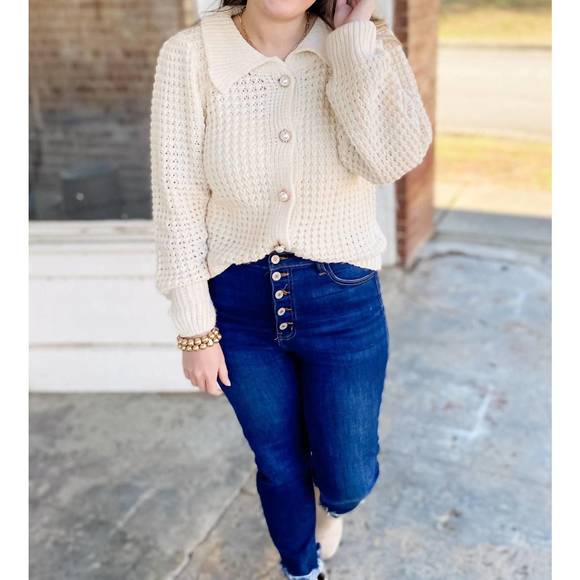 Blu Pepper | Sweaters | New Blu Pepper Delia Cardigan In Cream | Poshmark